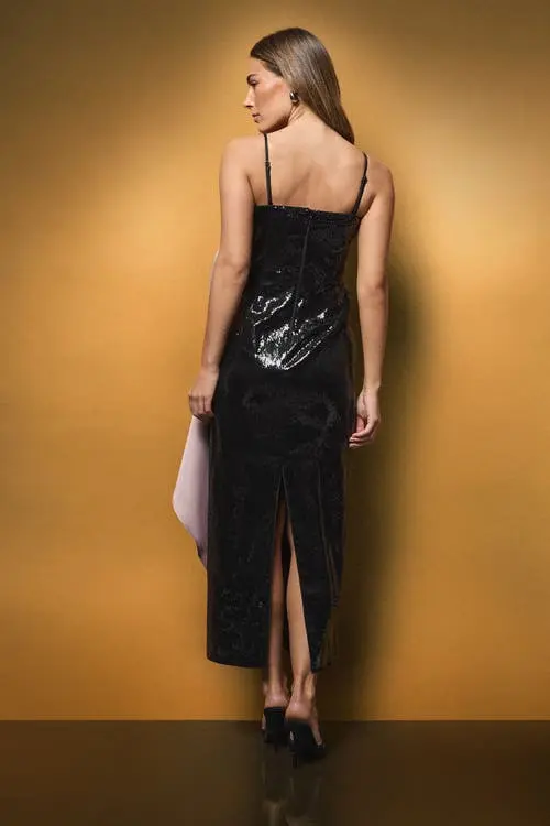 Coast Sequin Bow Maxi Dress