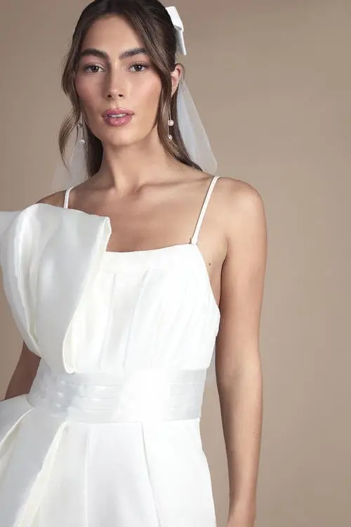 Coast Strapless Bow Wide Leg Jumpsuit