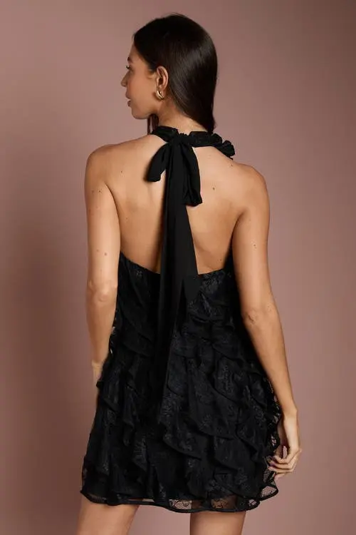 Coast Lace Frill Mini Dress