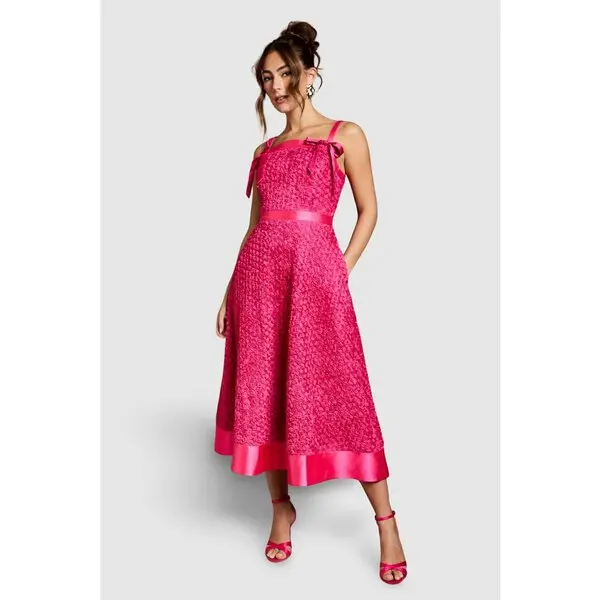 Coast 3d Floral Strappy Midi Dress