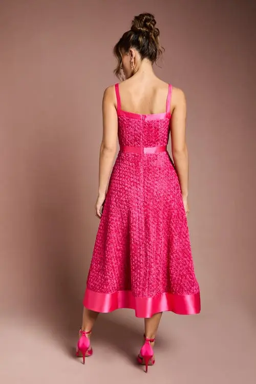 Coast 3d Floral Strappy Midi Dress