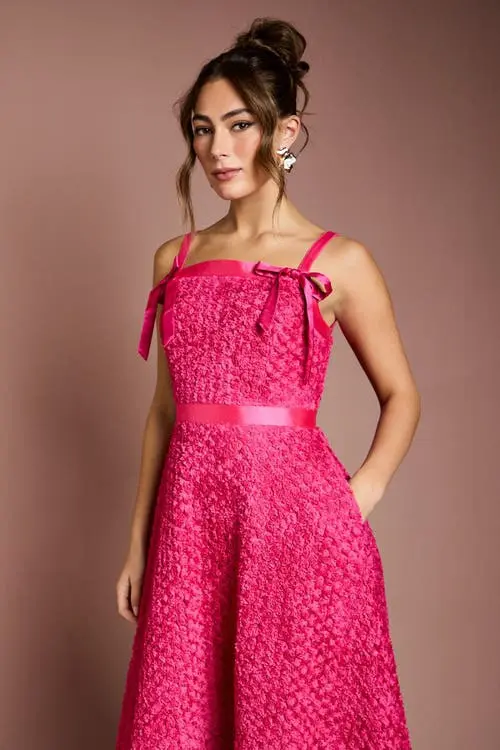Coast 3d Floral Strappy Midi Dress