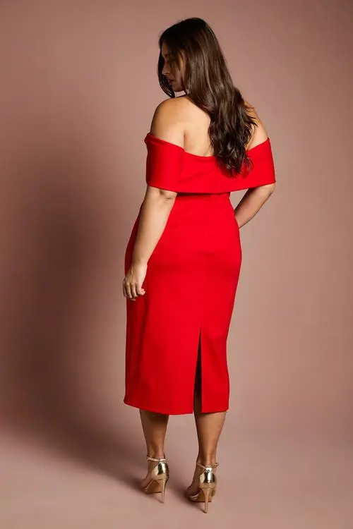 Coast Bardot Ponte Midi Dress