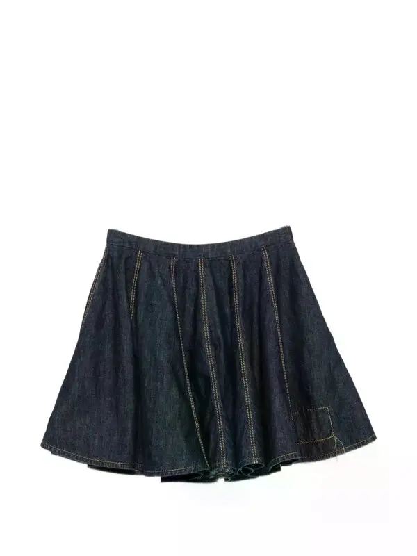 SUSANNE BOMMER Pleated Mini Skirt - Blue