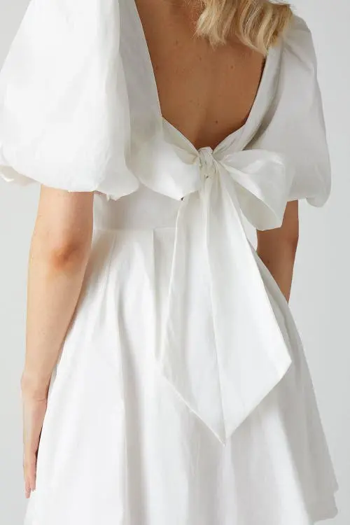 Coast Puff Sleeve Mini Wedding Dress