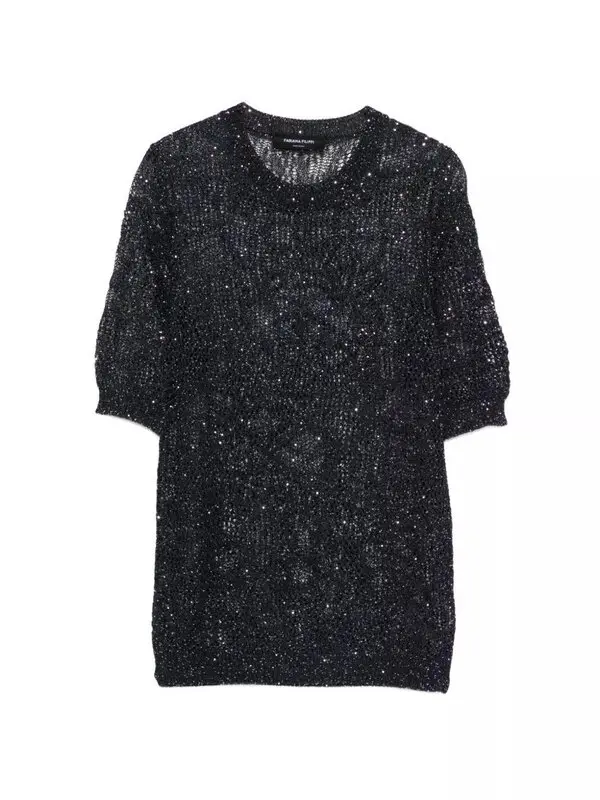 Fabiana Filippi Open-knit Sparkle T-shirt