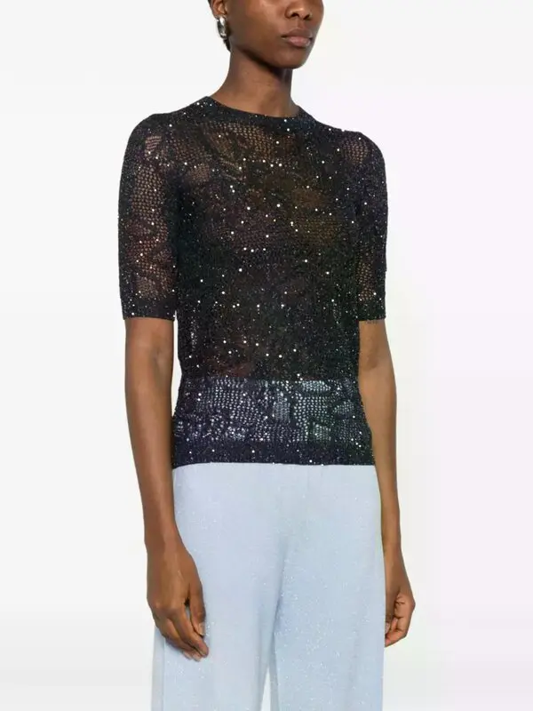 Fabiana Filippi Open-knit Sparkle T-shirt