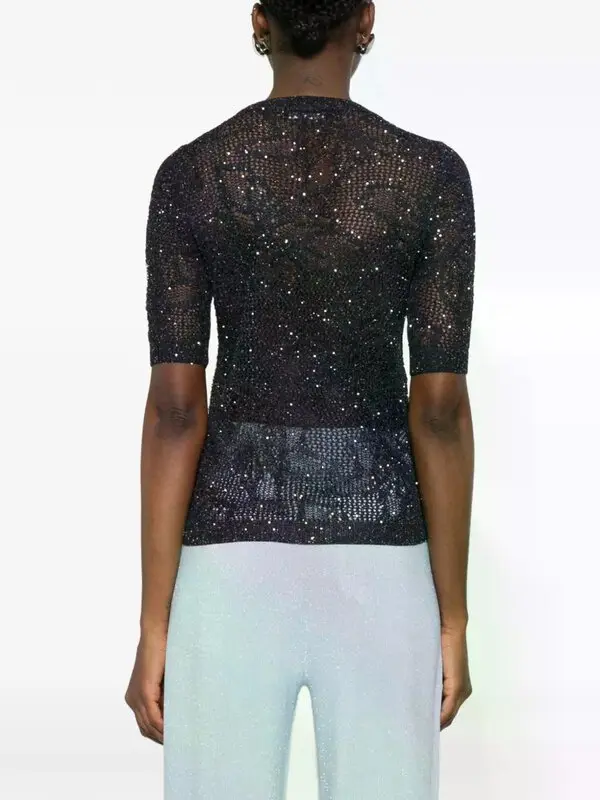 Fabiana Filippi Open-knit Sparkle T-shirt