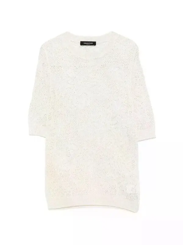 Fabiana Filippi Openwork Sparkle T-shirt
