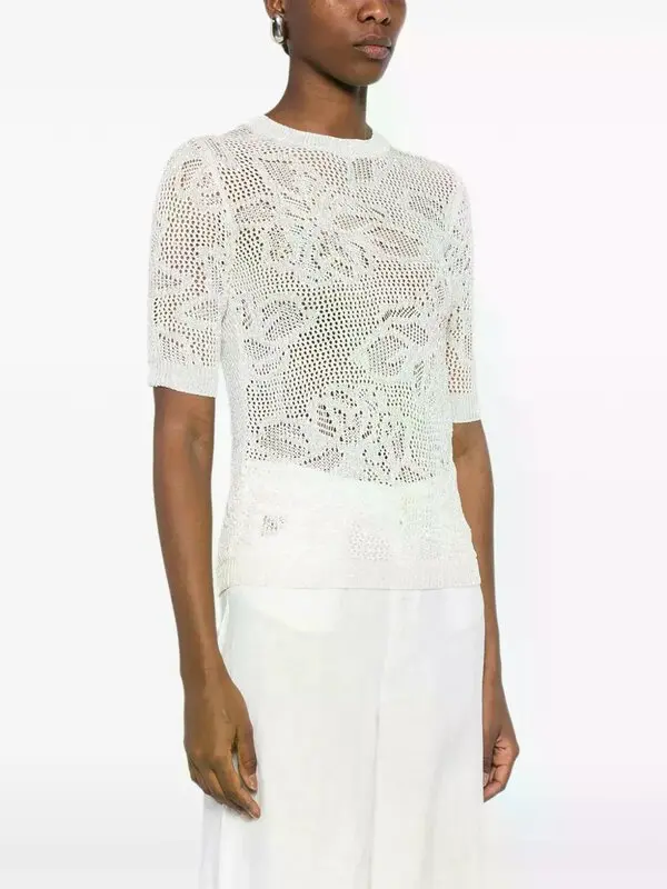Fabiana Filippi Openwork Sparkle T-shirt