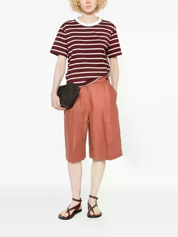 Brunello Cucinelli Pleated Shorts - Orange