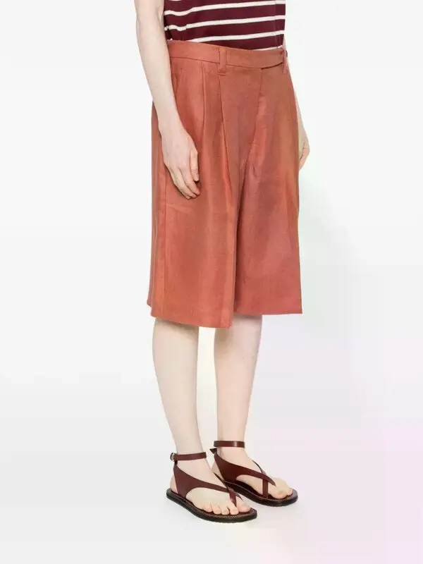 Brunello Cucinelli Pleated Shorts - Orange