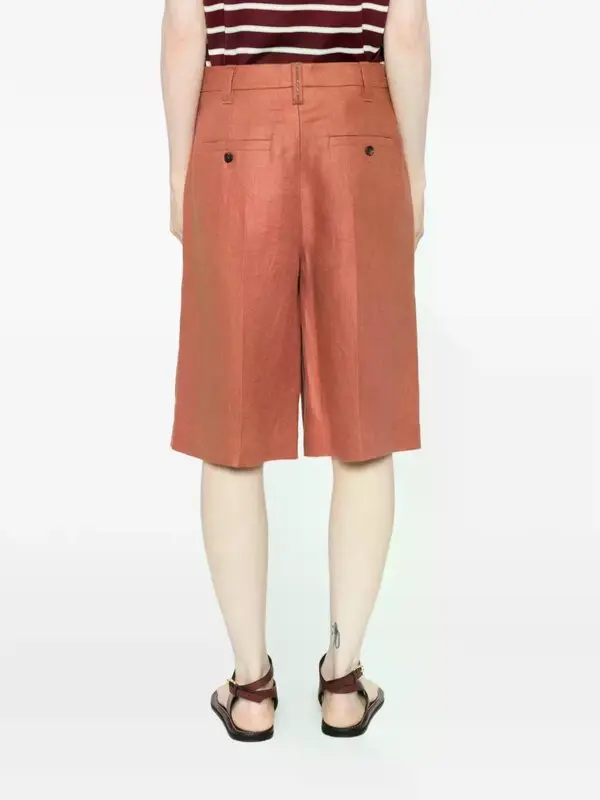 Brunello Cucinelli Pleated Shorts - Orange