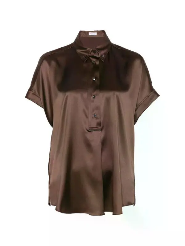 Brunello Cucinelli Buttoned Blouse - Brown