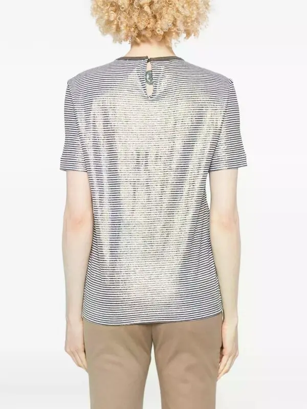 Brunello Cucinelli Striped T-shirt - Blue