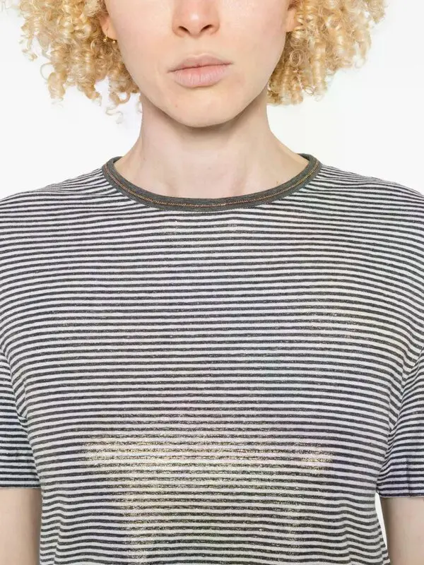 Brunello Cucinelli Striped T-shirt - Blue