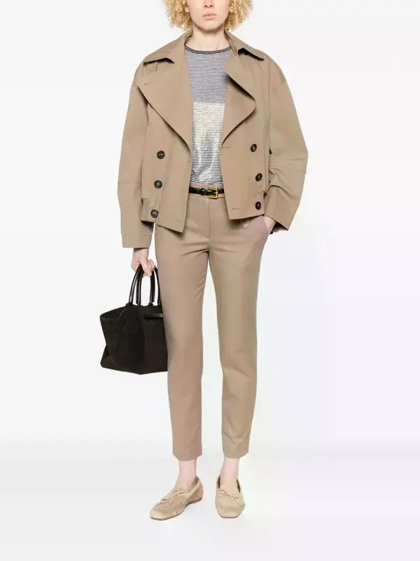 Brunello Cucinelli Logo-patch Trousers - Neutrals