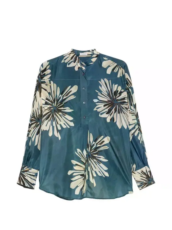 Brunello Cucinelli Floral-print Blouse