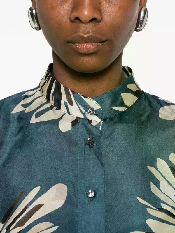 Brunello Cucinelli Floral-print Blouse - Blue