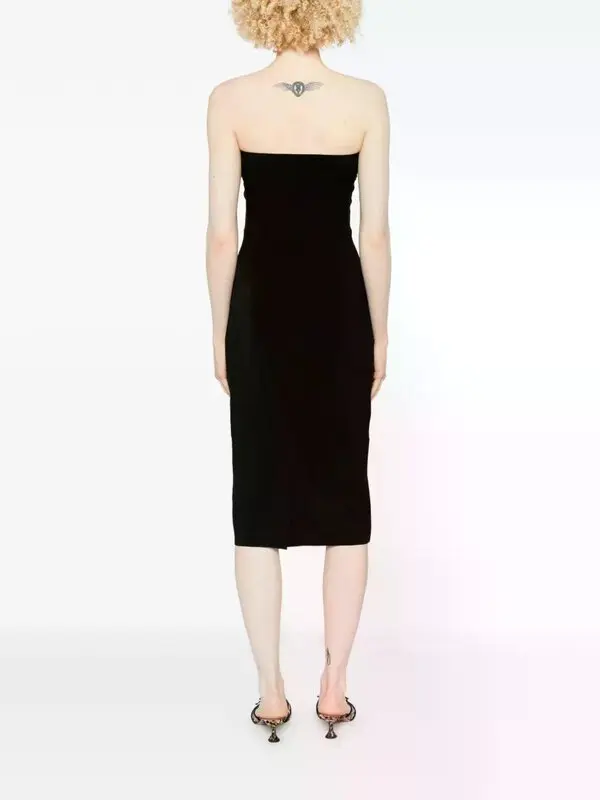 Norma Kamali Strapless Midi Dress