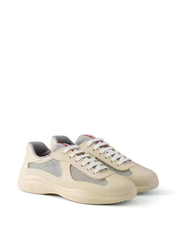 Prada America's Cup Soft Rubber And Bike Fabric Sneakers - Neutrals