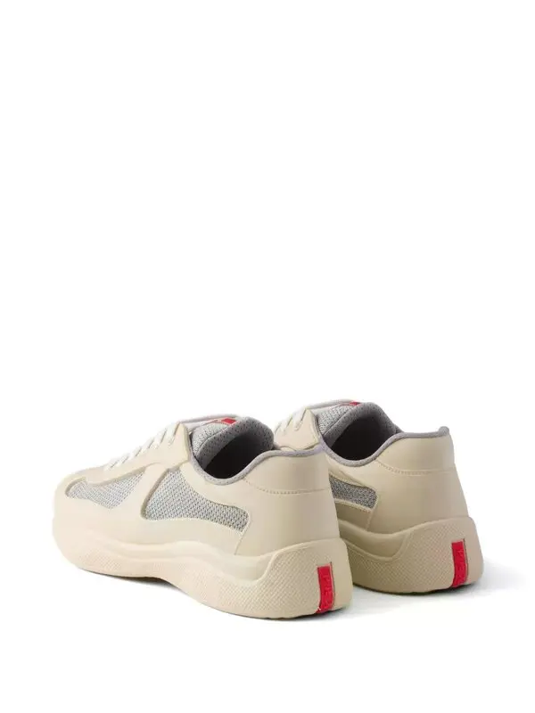 Prada America's Cup Soft Rubber And Bike Fabric Sneakers - Neutrals