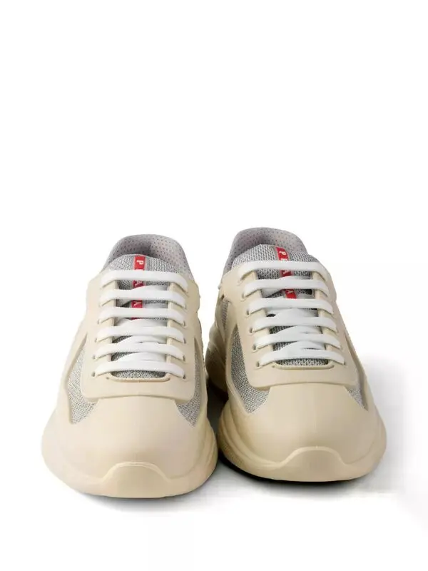 Prada America's Cup Soft Rubber And Bike Fabric Sneakers - Neutrals