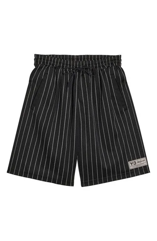 Y3 Mesh Pinstripe Shorts