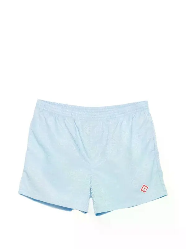 Casablanca Logo-jacquard Swim Shorts - Blue