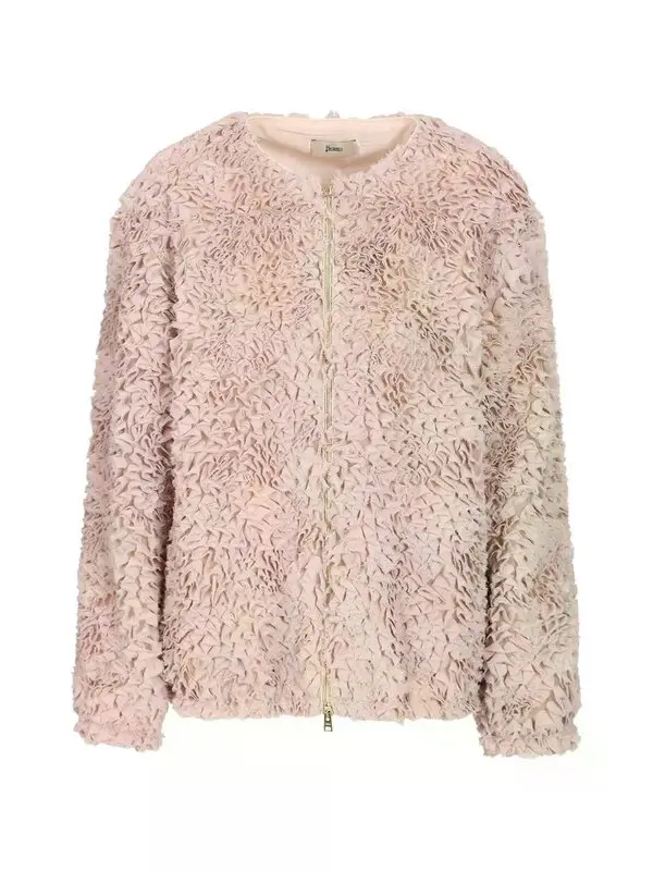 Herno Ruffled Zip Jacket - Pink