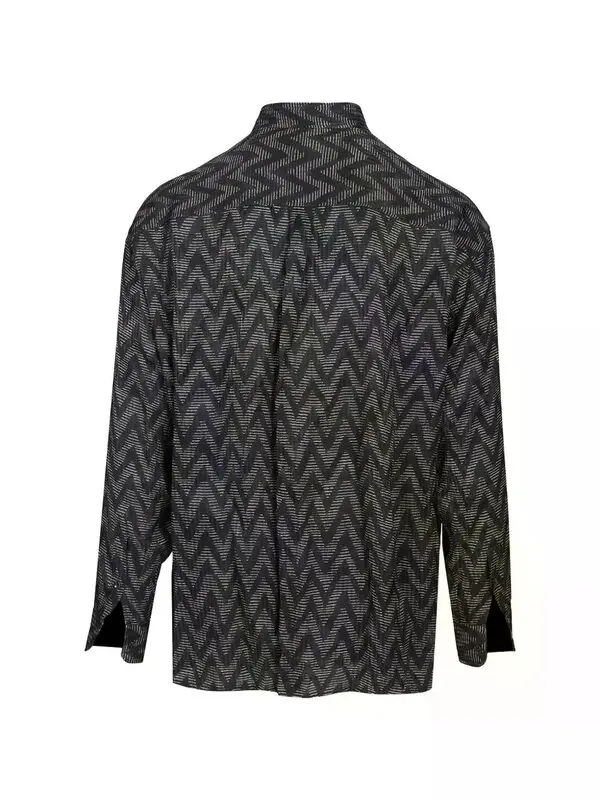 Giorgio Armani Zigzag Buttoned Shirt
