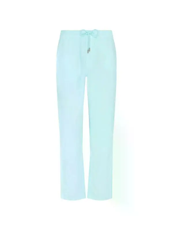 Vilebrequin Drawstring-waist Linen Trousers - Blue