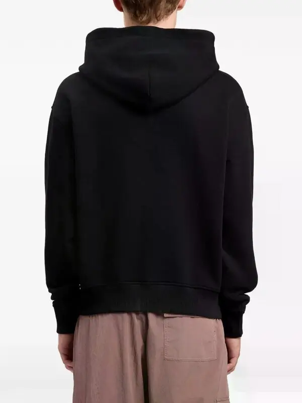 Palm Angels Textured Graphic Hoodie - Black