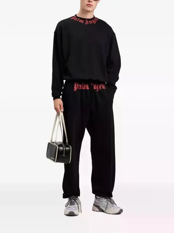 Palm Angels Logo Neck Sweatshirt - Black