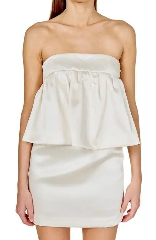 Endless Rose Strapless Satin Minidress