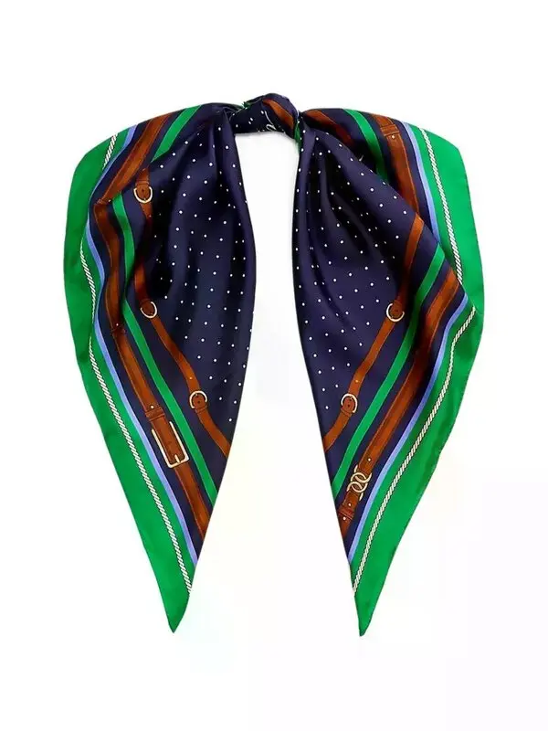 Ralph Lauren Polka-dot Scarf - Blue