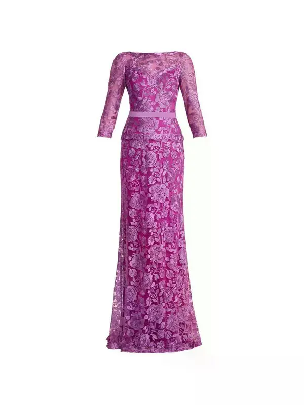 Tadashi Shoji Floral Lace Dress - Pink