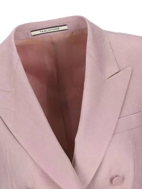 Tagliatore Double-breasted Lapel Suit - Pink