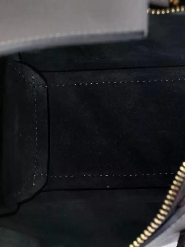 Celine Belt Bag Textured Leather Pico Shoulder Bag - Grey