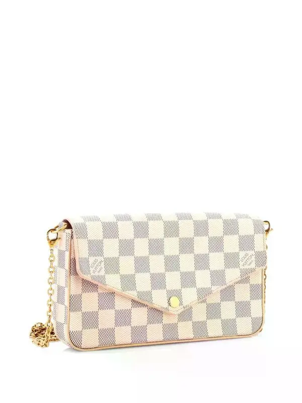 LOUIS VUITTON Felicie Pochette Damier - White