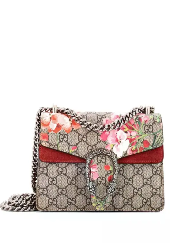 Gucci Dionysus Blooms Print Gg Coated Canvas Mini Shoulder Bag - Brown