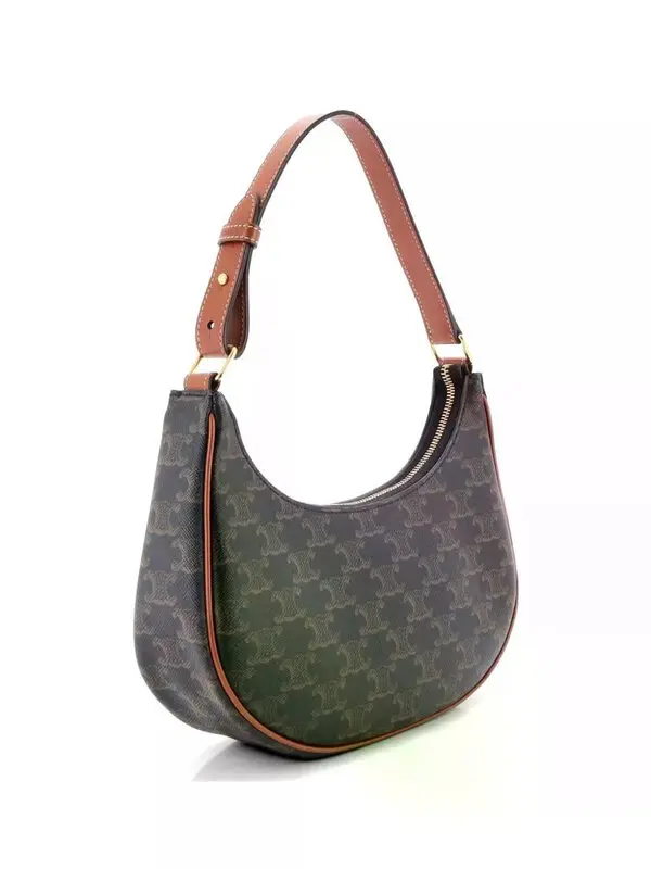 Celine Ava Bag Triomphe Coated Canvas Hobo Bag