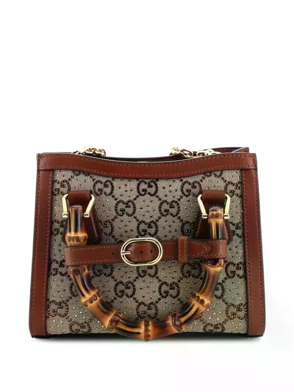 Gucci Diana Mini Gg Canvas Tote Bag - Brown