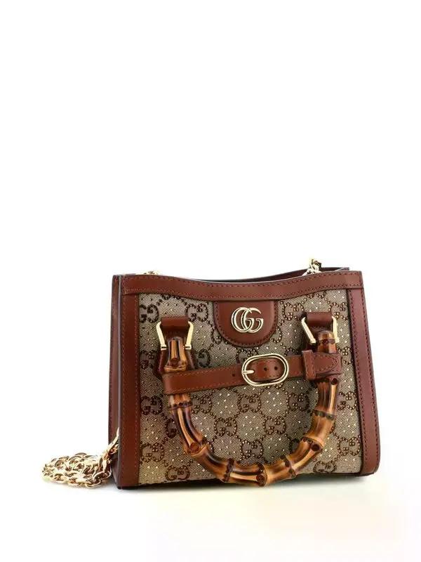 Gucci Diana Mini Gg Canvas Tote Bag - Brown