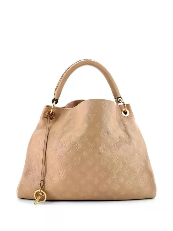 LOUIS VUITTON Artsy Handbag Monogram Empreinte Leather Mm Hobo Bag - Neutrals