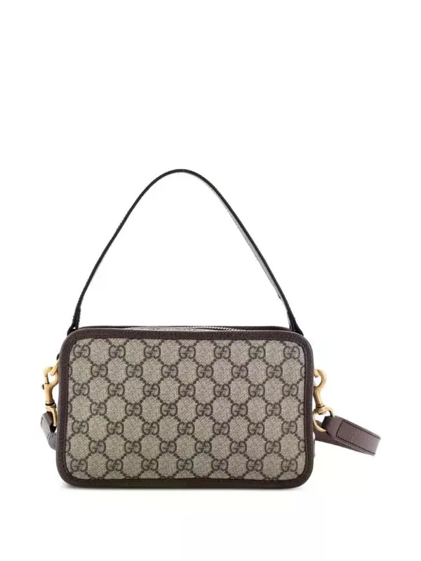 Gucci Ophidia Top Handle Camera Bag Gg Coated Canvas Small