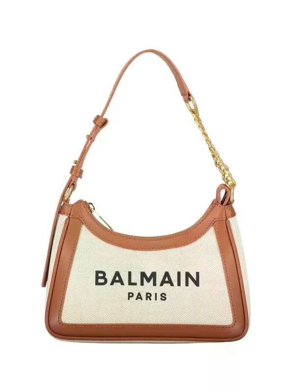 Balmain B-army Logo Shoulder Bag - Neutrals