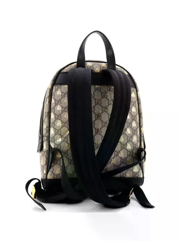 Gucci Zip Pocket Printed Gg Coated Canvas Small Backpack