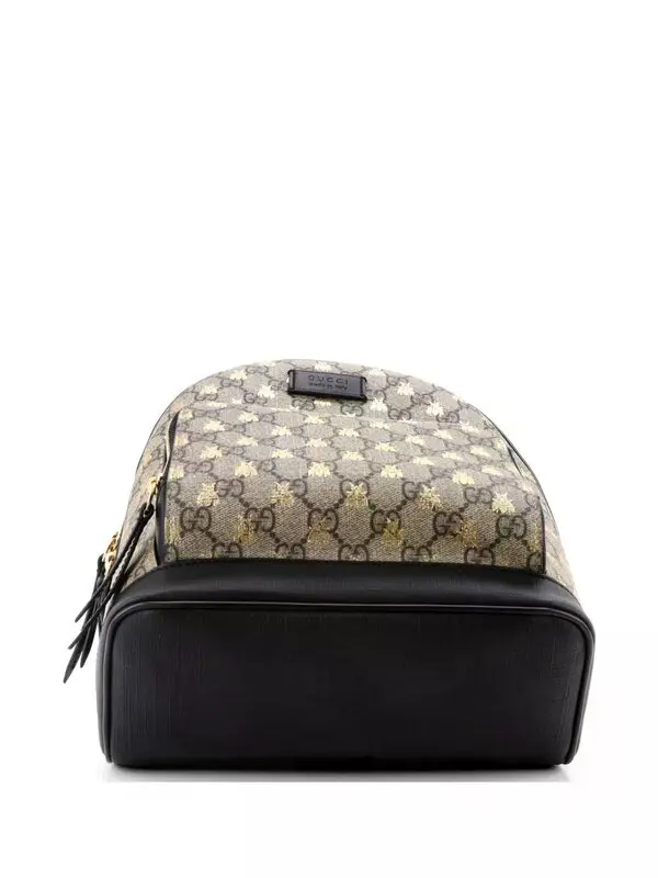 Gucci Zip Pocket Printed Gg Coated Canvas Small Backpack