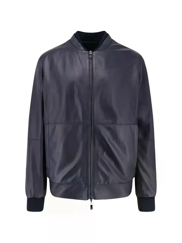 Corneliani Ribbed Leather Jacket